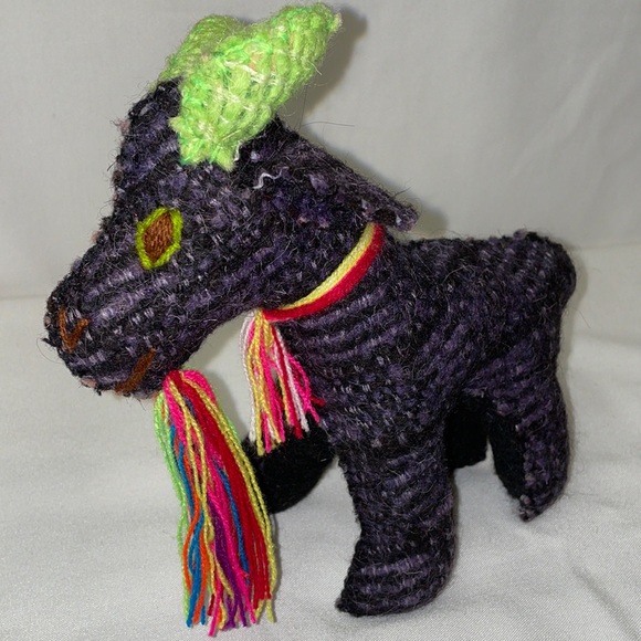 NWOT Natural Handmade from Wool Plushie from Mexico - Goat